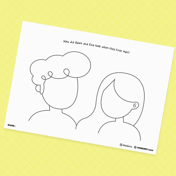 God Makes Adam and Eve-Bible Creative Drawing Pages For Kids Lesson ...