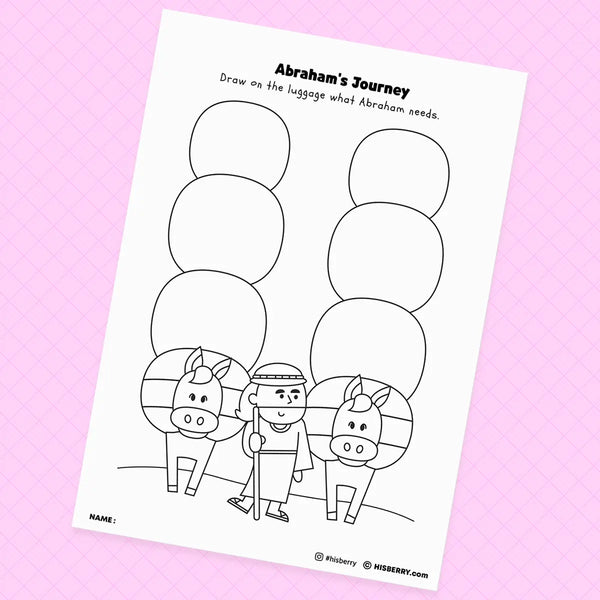 God Calls Abram-Bible Creative Drawing Pages Printable for kids - HISBERRY