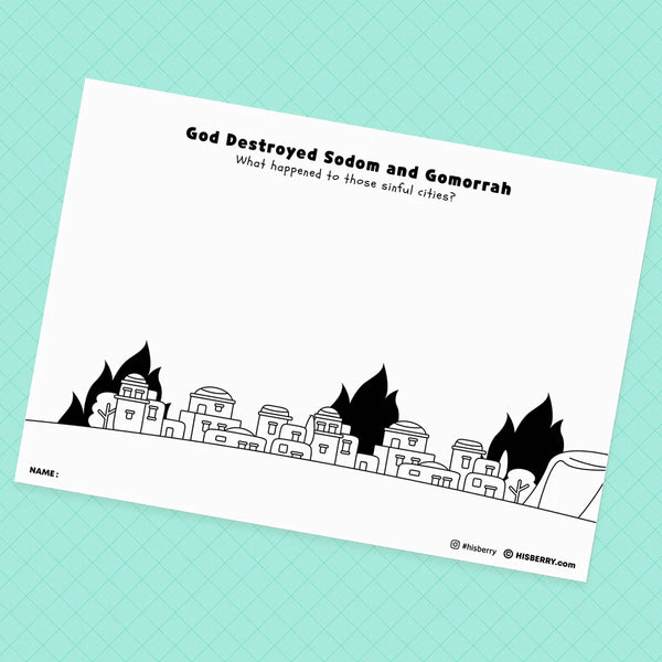 Abraham and Lot-Sodom and Gomorrah-Creative Drawing Pages for kids ...