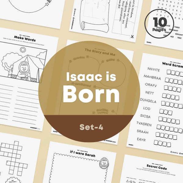 Isaac is Born-Bible Verse Activity Worksheets for Kids Lesson - HISBERRY