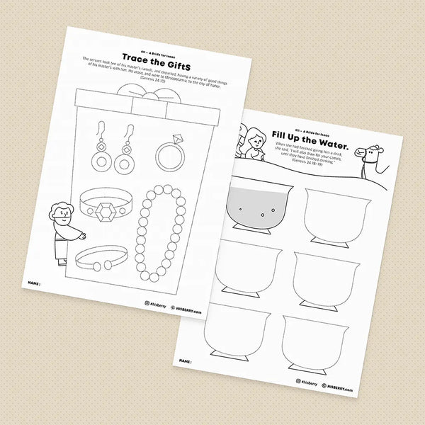 A Bride for Isaac-Bible Drawing Coloring Pages Printable For Kids ...