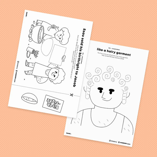 esaus birthright coloring pages