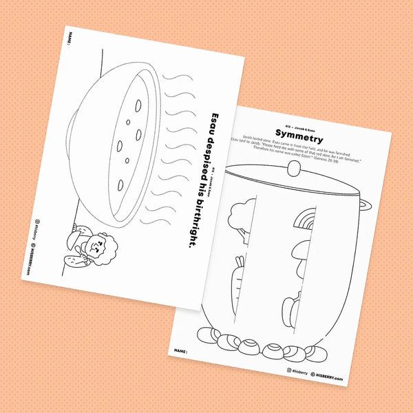 Jacob and Esau-Bible Drawing Coloring Pages Printable For Kids - HISBERRY