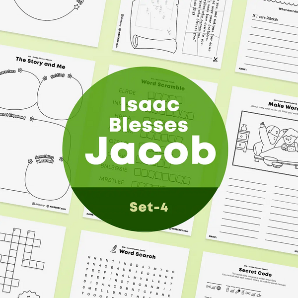 Isaac Blesses Jacob-bible Verse Activity Worksheets For Kids - HISBERRY