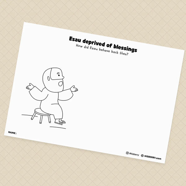 Isaac Blesses Jacob-Bible Creative Drawing Pages Printable For Kids ...