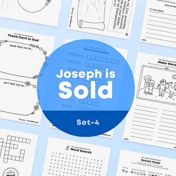 Joseph Is Sold by His Brothers-Bible verse worksheet activity for kids ...