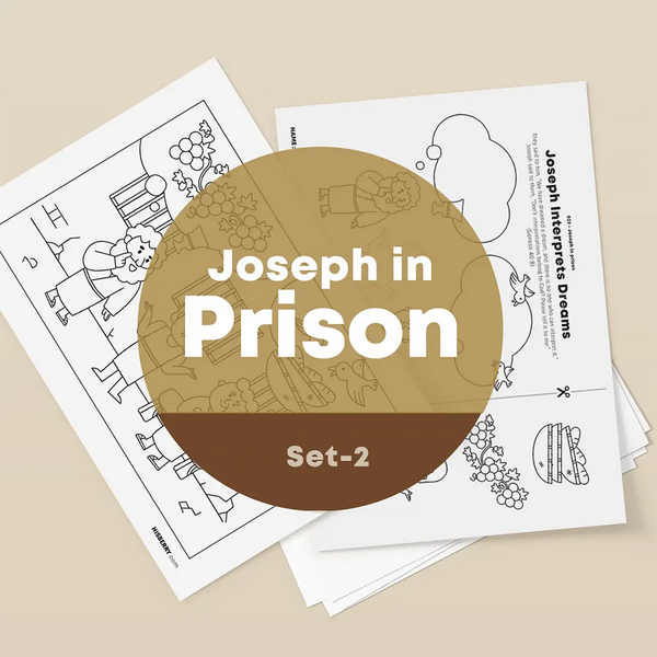 coloring page joseph in prison