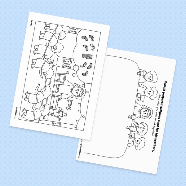 joseph stores food coloring pages