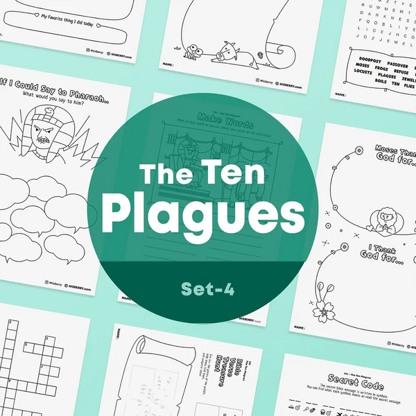 The Ten Plagues-Bible Verse Activity Worksheets Lesson For Kids - HISBERRY