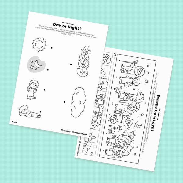 The Exodus-Activity Worksheets Bible Lesson For Kids - HISBERRY