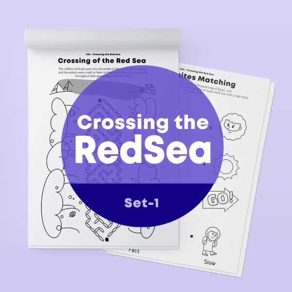 Crossing the Red Sea - Activity Worksheets Bible Lesson For Kids - HISBERRY