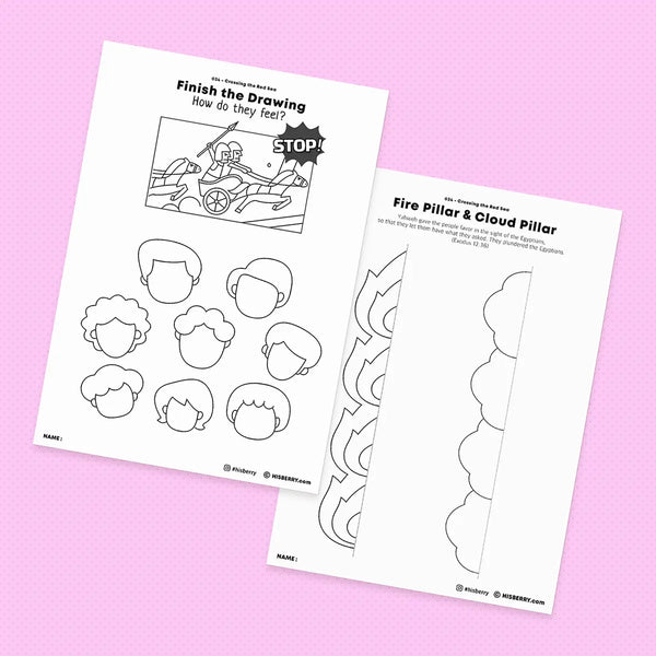 pillar of cloud and fire coloring pages