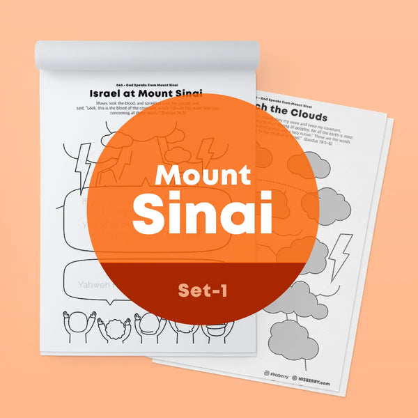 God Speaks From Mount Sinai-Activity Worksheets Bible Lesson For Kids ...