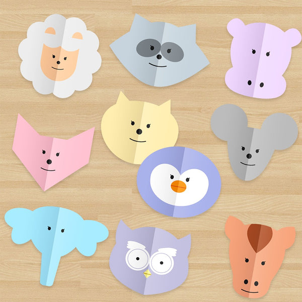 Animals Cutting Practice Symmetry Worksheets - HISBERRY