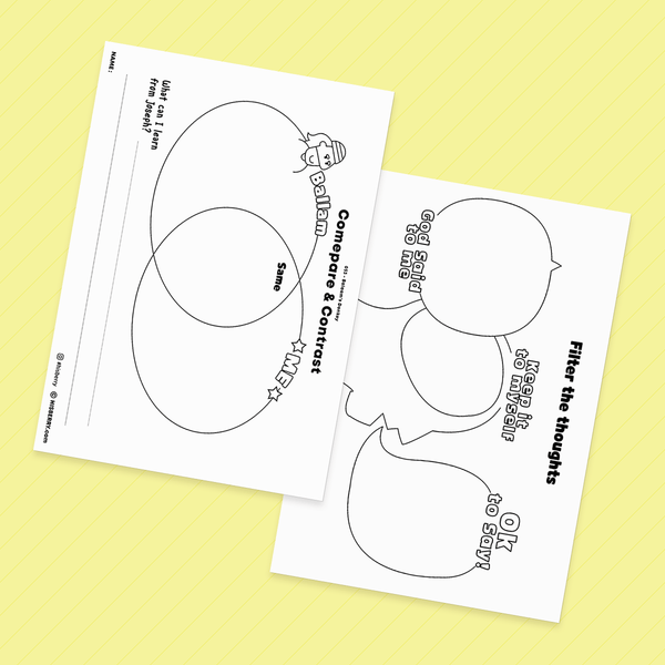 Balaam and his Donkey-Bible Verse Activity Worksheets For Kids Lesson ...