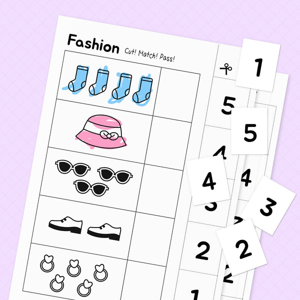 Cut & Match | Numbers 1-5 - HISBERRY