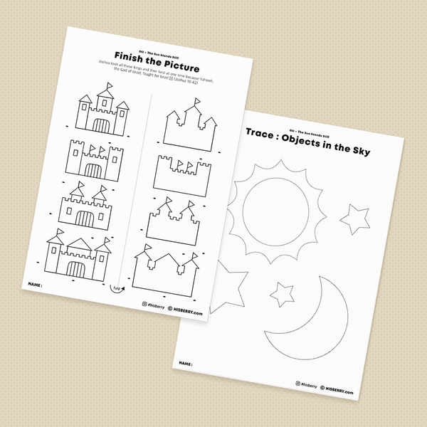 The Sun Stands Still-Drawing Coloring Pages Printable For Kids Lesson ...