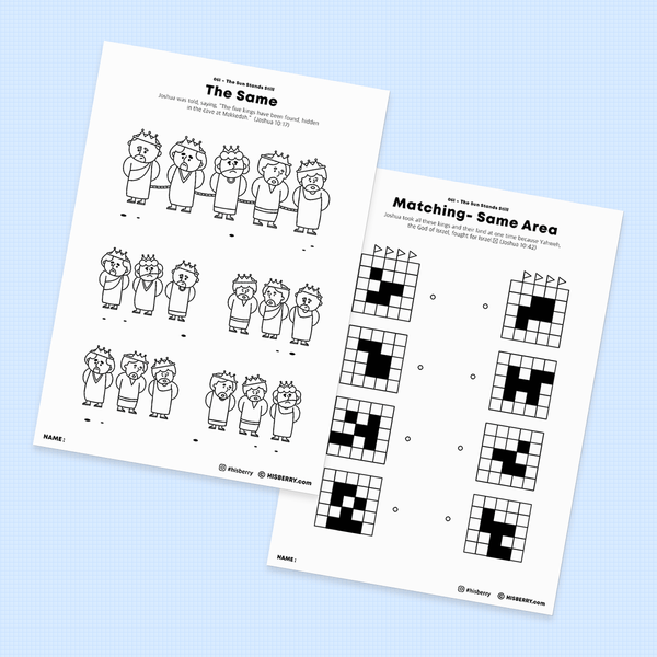 The Sun Stands Still-Joshua Activity Worksheets For Kids Bible Lesson ...