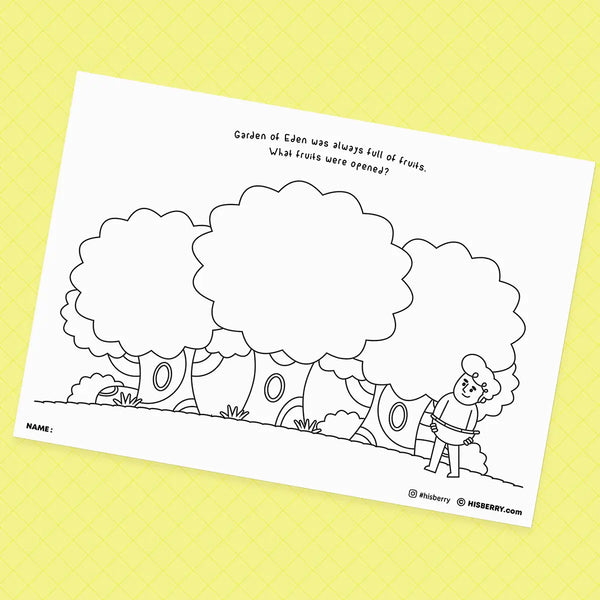 God Makes Adam and Eve-Bible Creative Drawing Pages For Kids Lesson ...