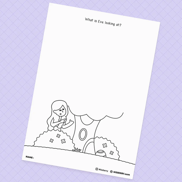 The Fall of Adam and Eve-Bible Creative Drawing Pages for kid - HISBERRY