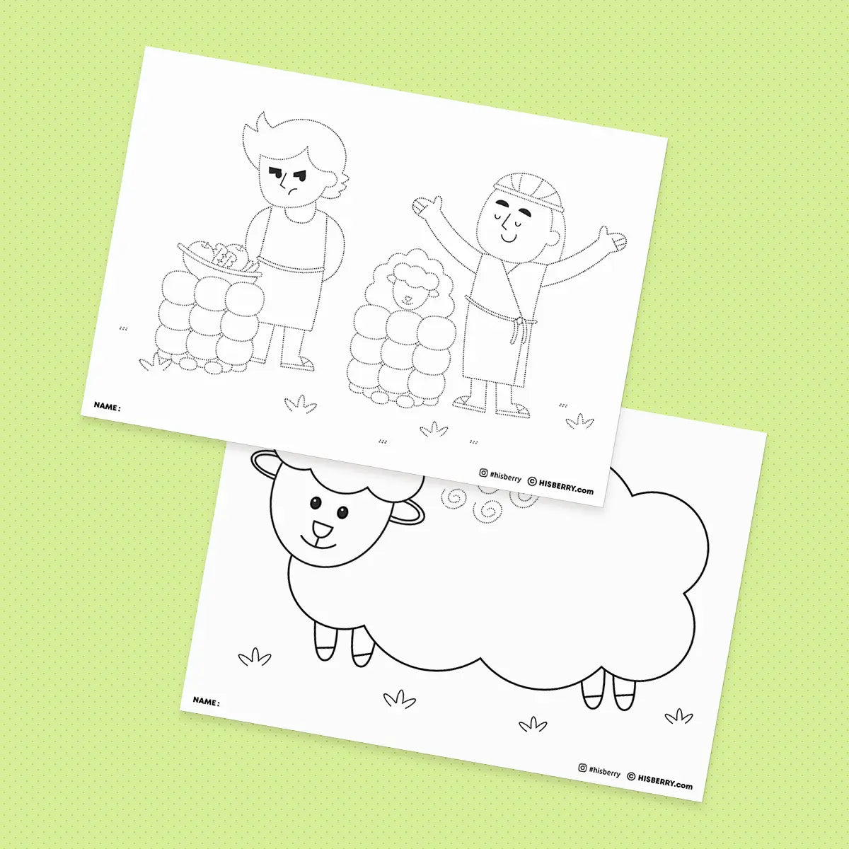 cain and abel coloring page printable