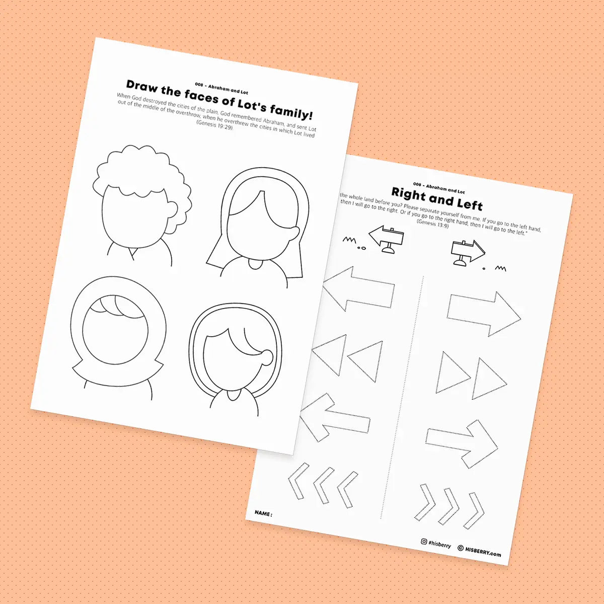 abram and lot separate coloring page