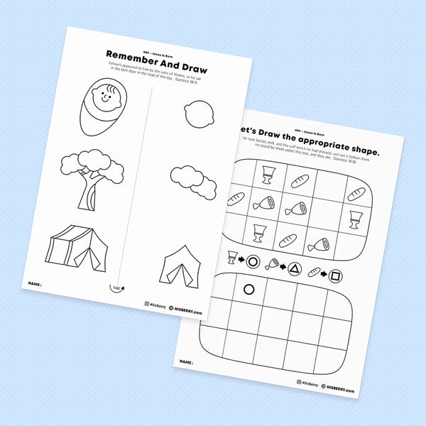 Isaac is Born-Bible Drawing Coloring Pages For Kids Lesson - HISBERRY