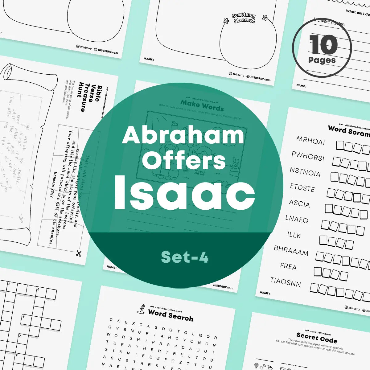 Abraham And Isaac Word Search