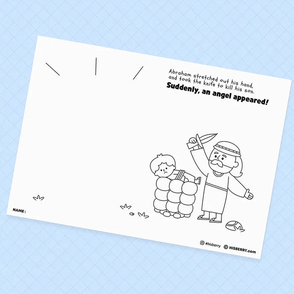 Abraham Offers Isaac-Bible Creative Drawing Pages For Kids - HISBERRY