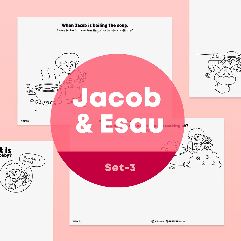 Jacob and Esau-Bible Creative Drawing Pages Printable For kids - HISBERRY
