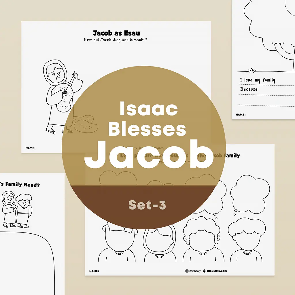 Isaac Blesses Jacob-Bible Creative Drawing Pages Printable For Kids ...