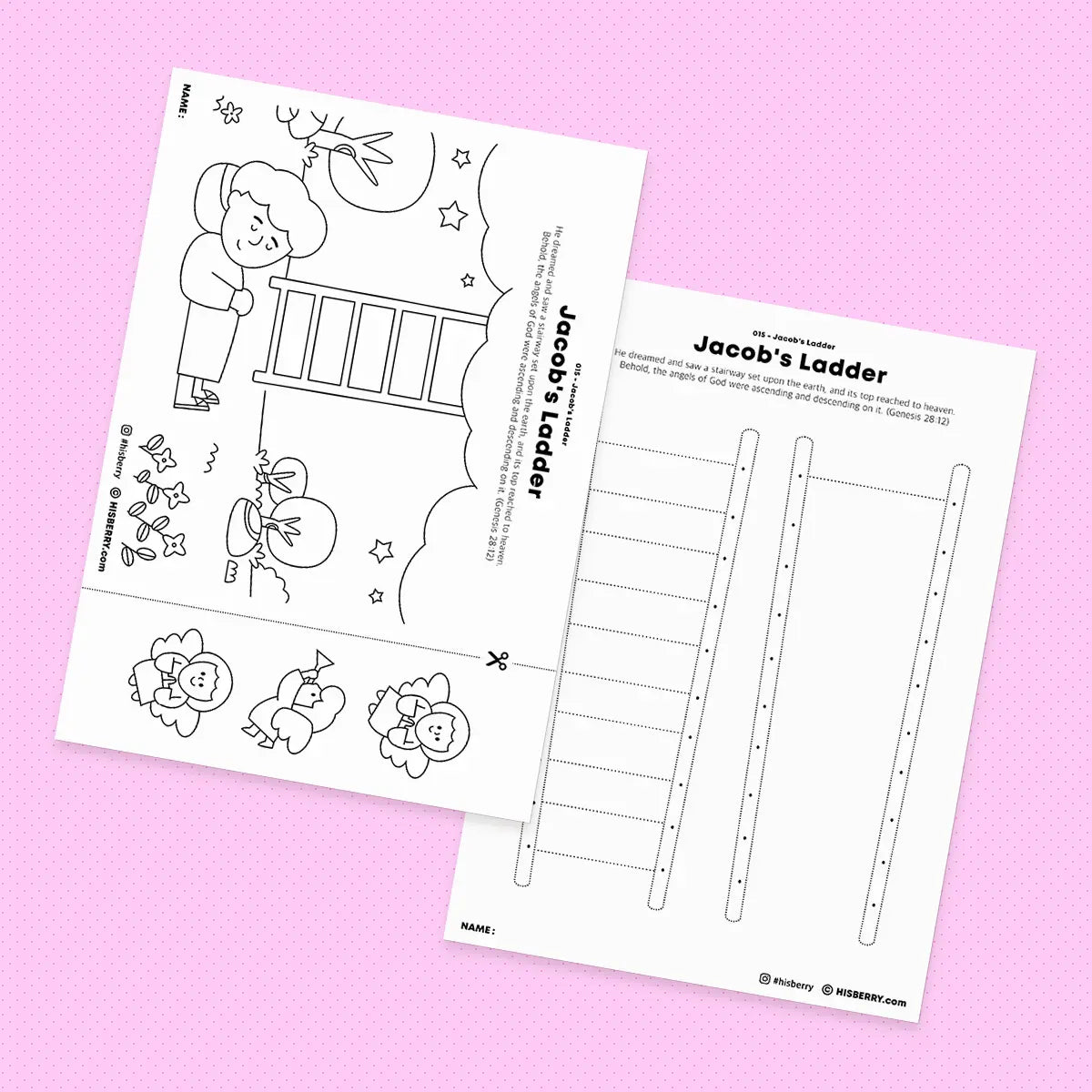 jacob's ladder dream coloring page