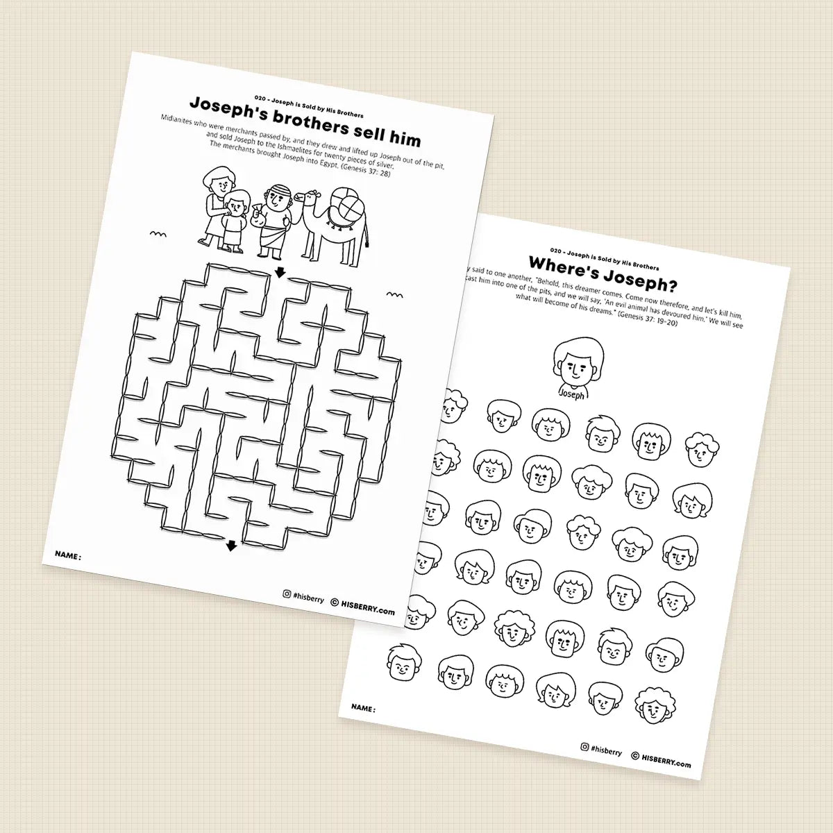 Joseph And His Brothers Activities