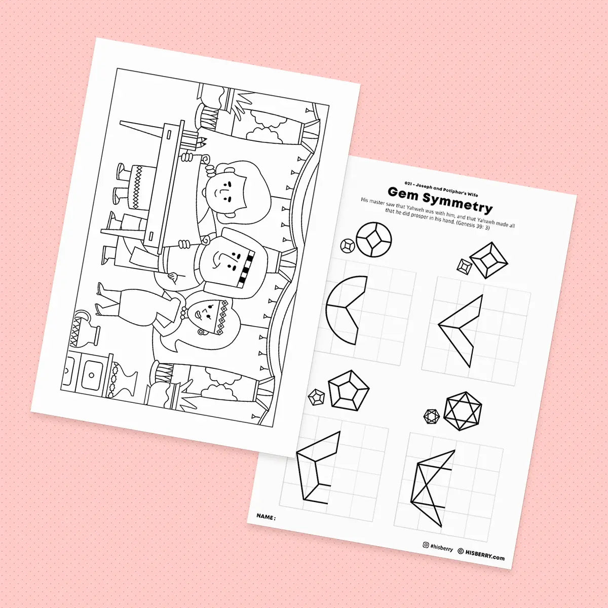 genesis 39 coloring page