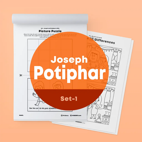 Potiphar's Wife and Joseph-Bible lesson Activity Worksheet for kids ...