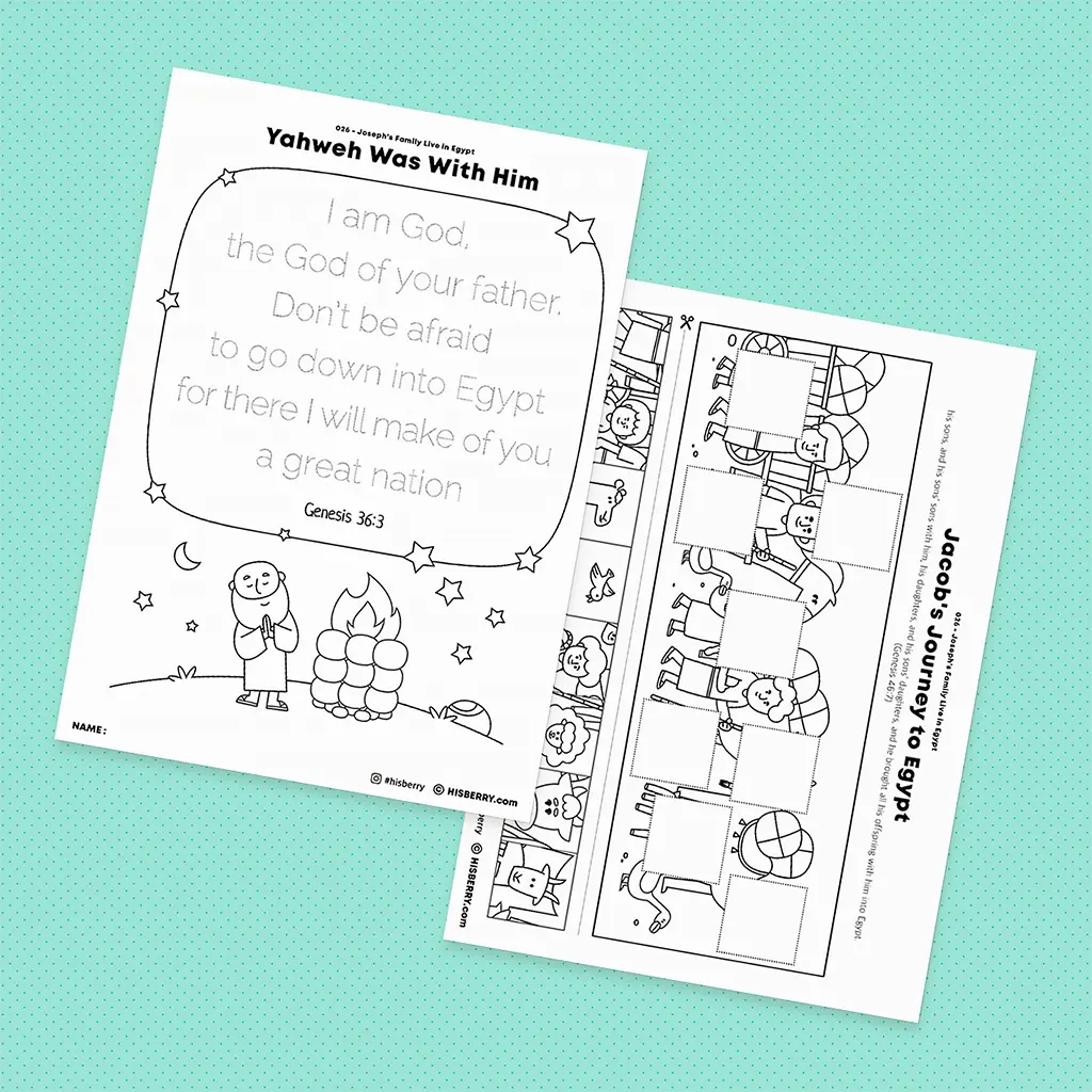 joseph in egypt coloring sheet