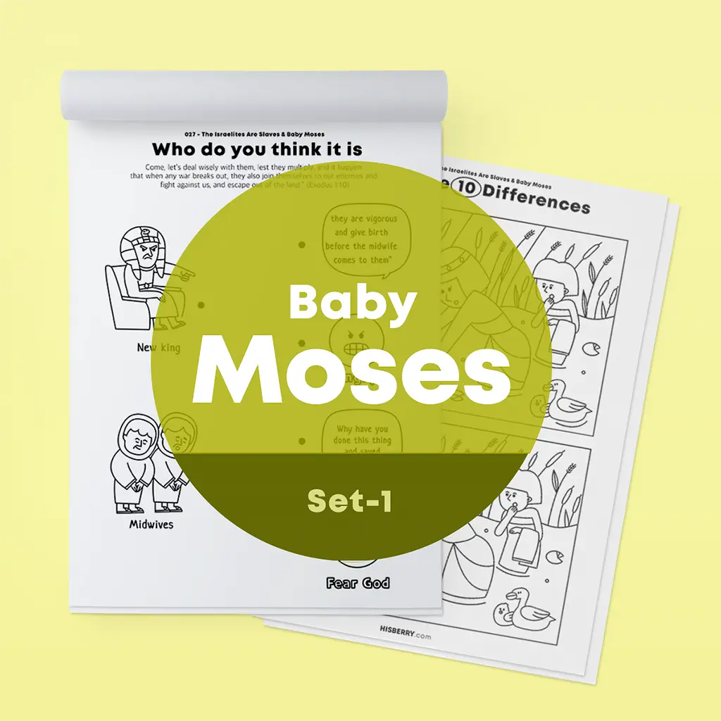 Baby Moses-The Israelites Are Slaves-Bible lesson Activity for kids ...
