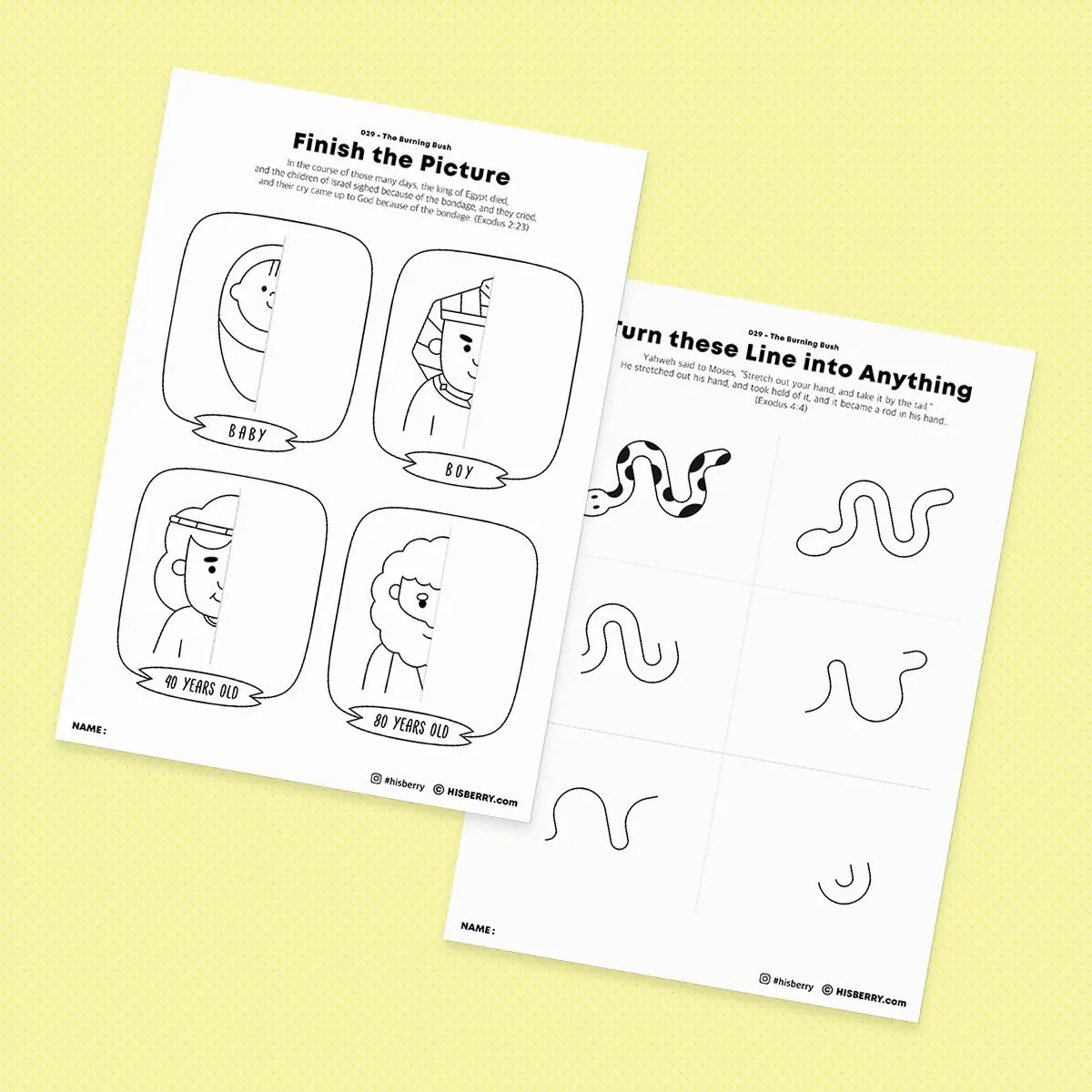 free coloring pages moses and burning bush