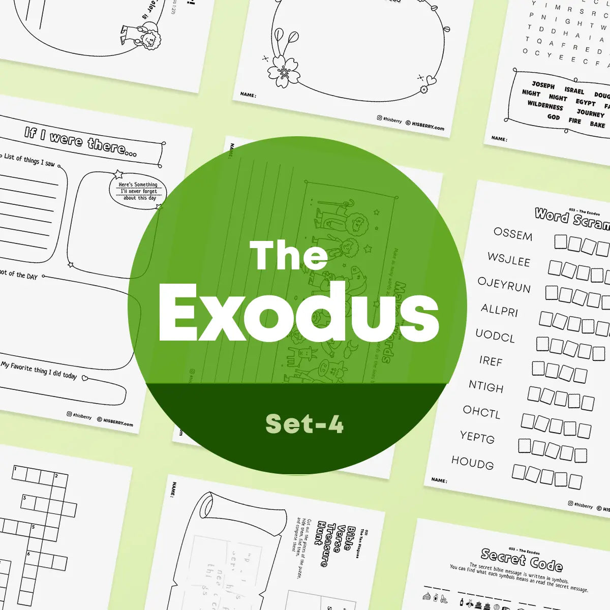 The Exodus-Bible Verse Activity Worksheets Lesson For Kids - HISBERRY