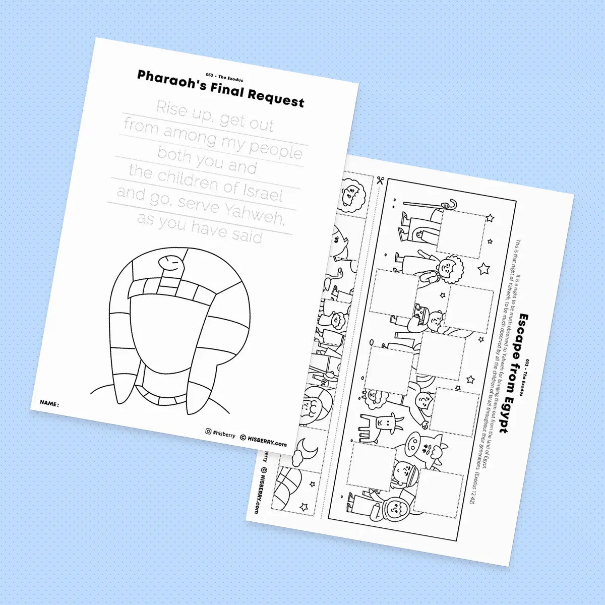 the israelites escape from egypt coloring pages