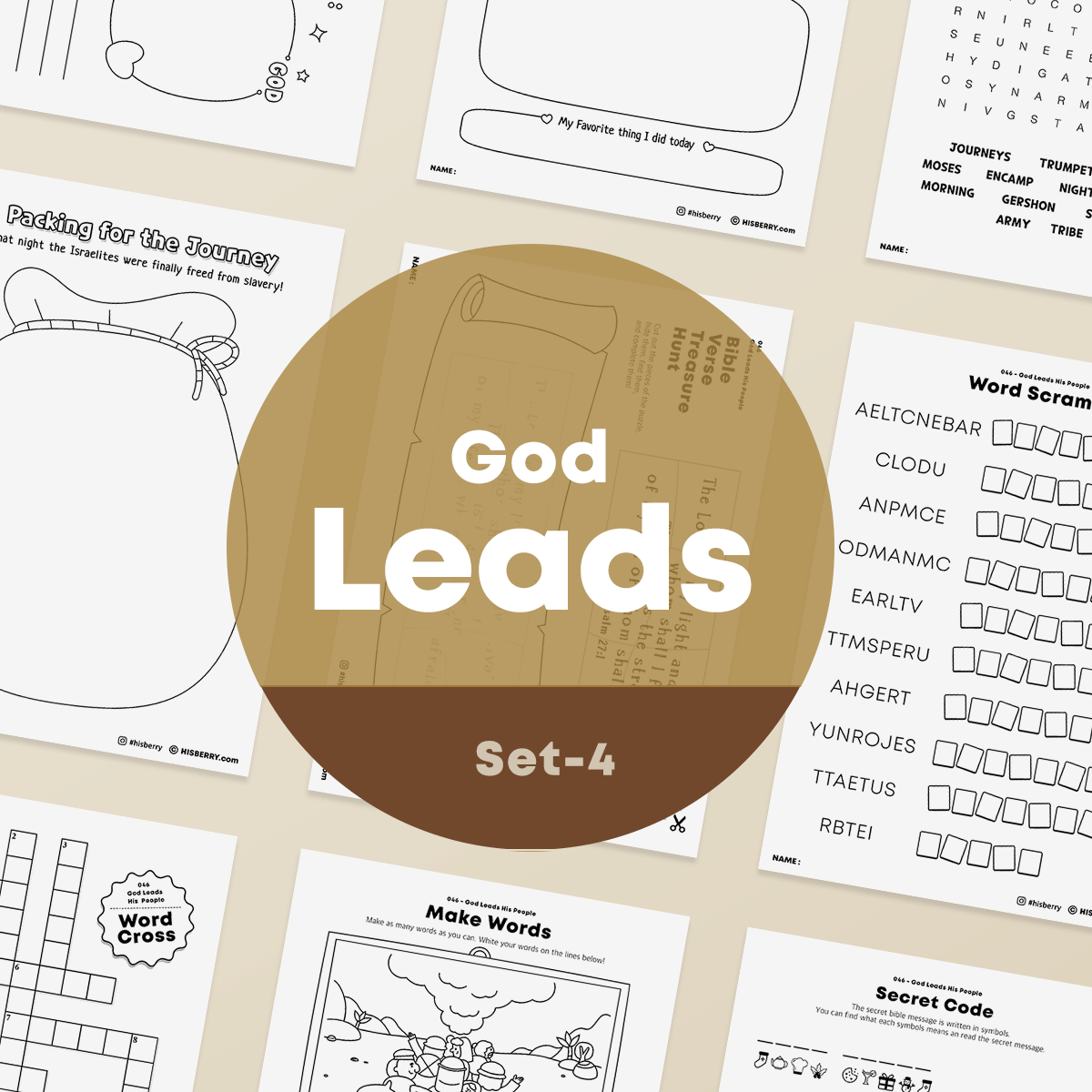 God Leads His People - Bible Verse Activity Worksheet Bible for Kids ...