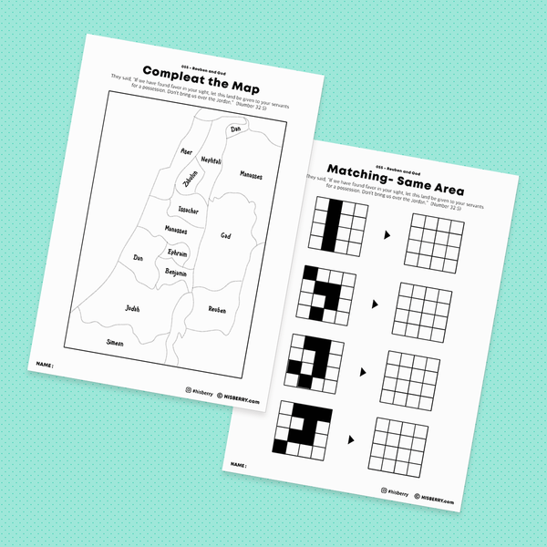 Reuben and Gad-Drawing Coloring Pages Printable For Kids Lesson - HISBERRY