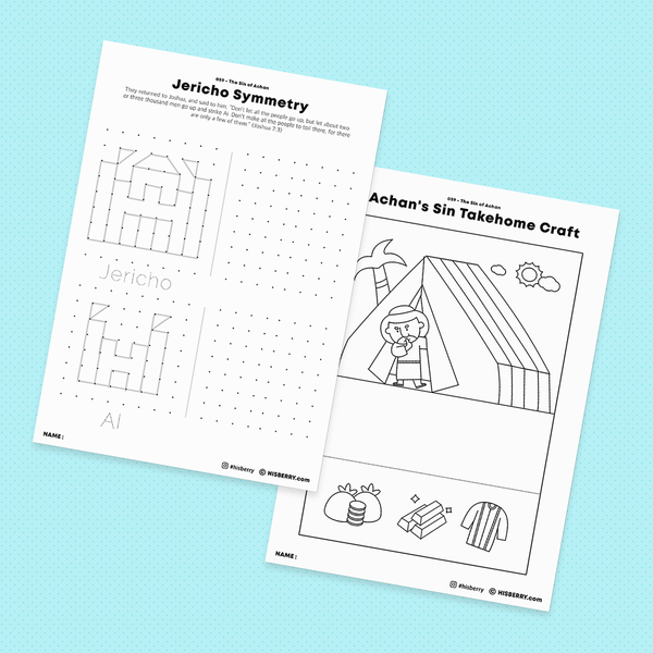 [059] The Sin of Achan -Drawing Coloring Pages Printable Kid Lesson ...