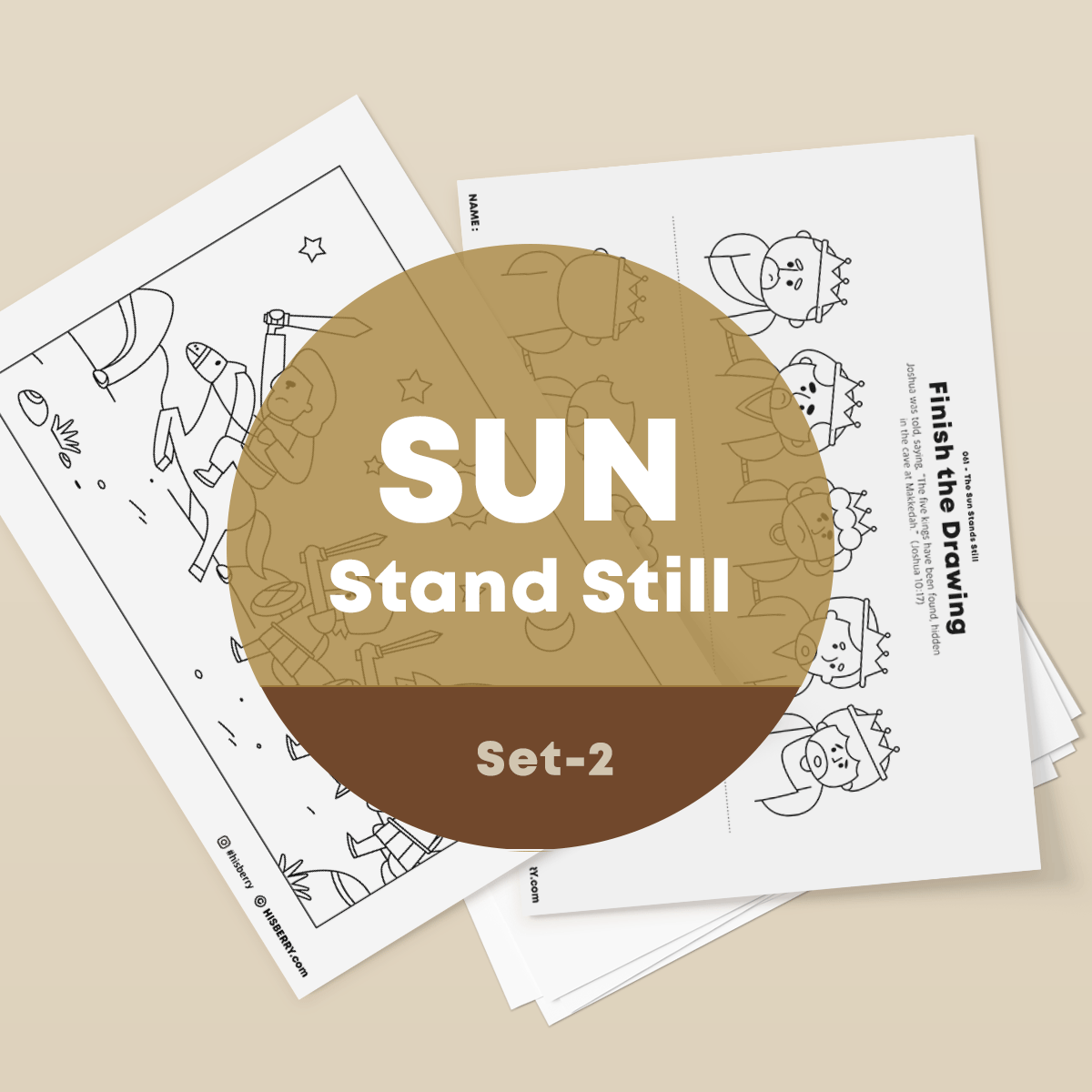 The Sun Stands Still-Drawing Coloring Pages Printable For Kids Lesson ...