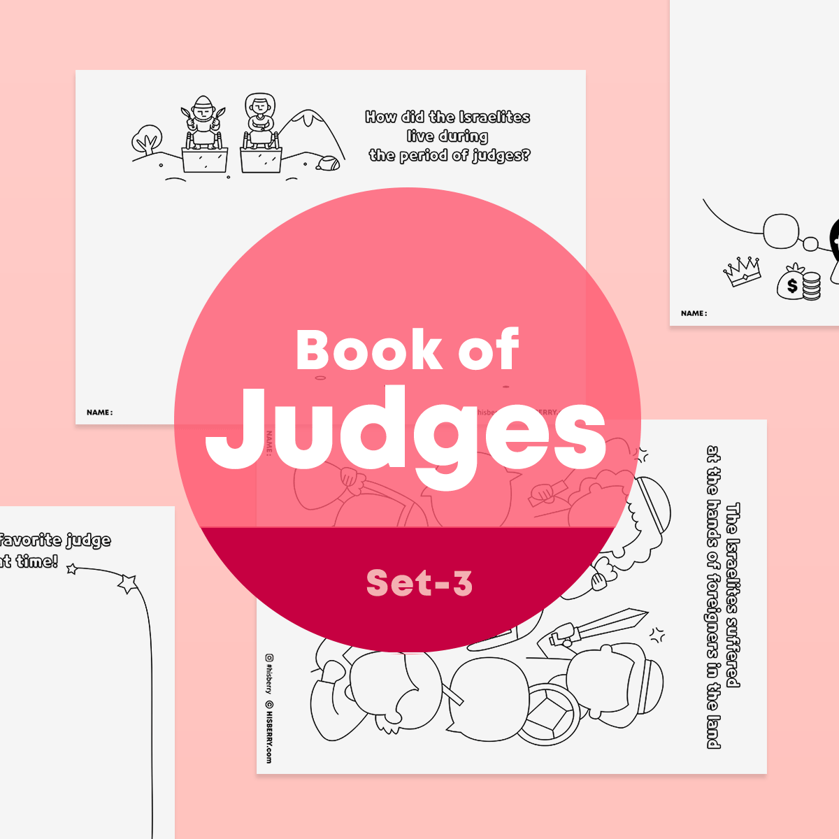 The Book of Judges-Creative Drawing Bible Pages Printable for Kids ...