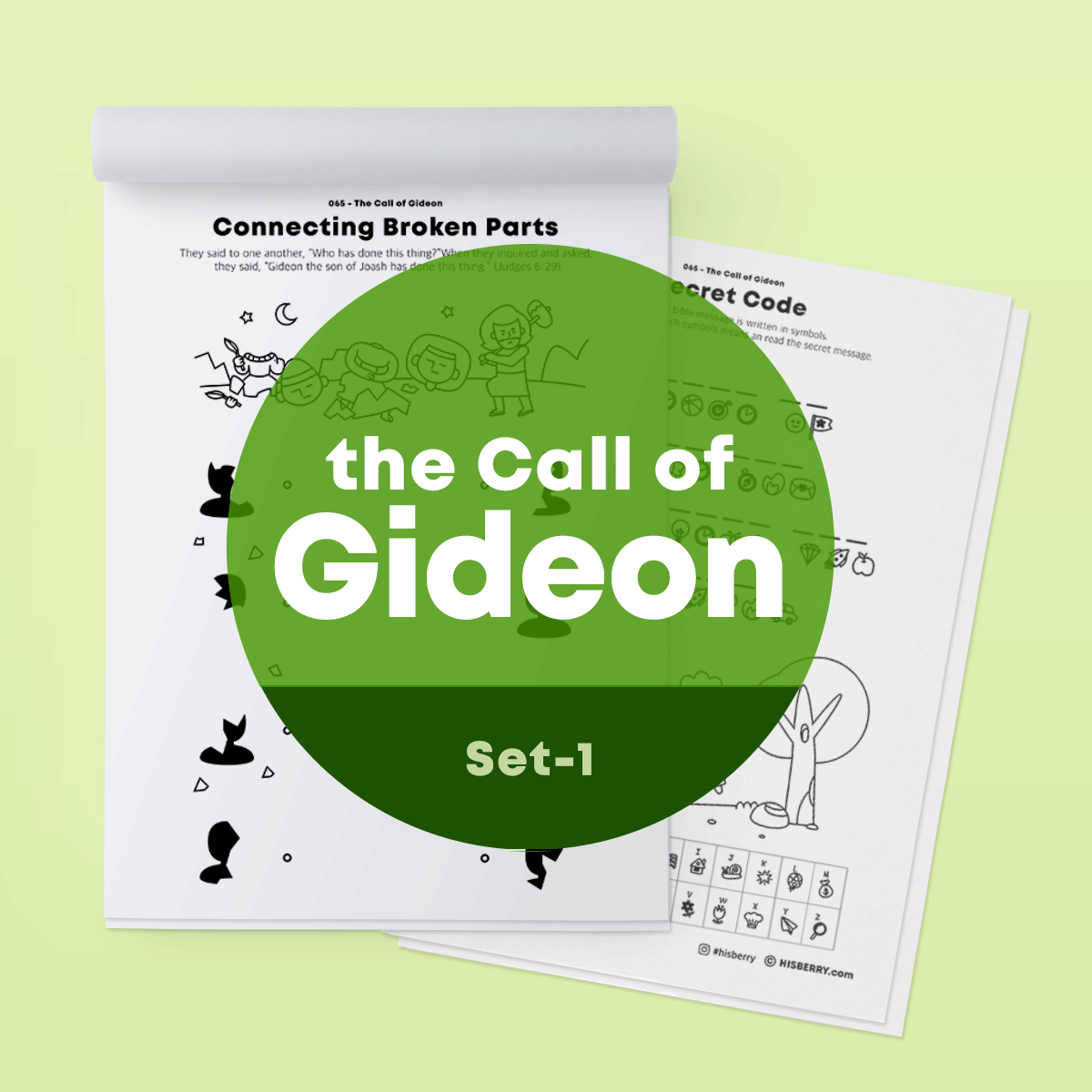 The Call of Gideon-Joshua Activity Worksheets For Kids Bible Lesson ...